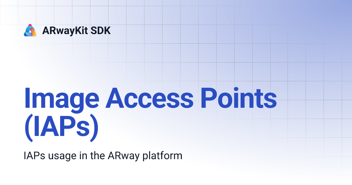 Image Access Points (IAPs) | ARwayKit SDK