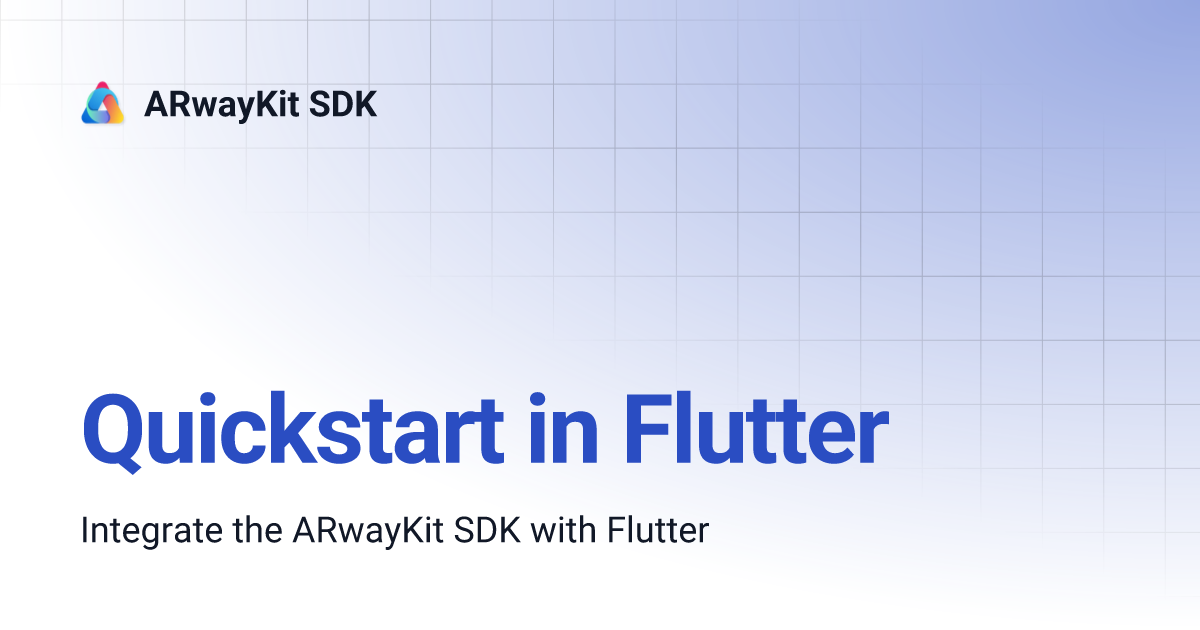 Quickstart in Flutter | ARwayKit SDK